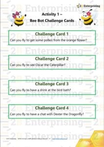 Bee Bot challenge cards - 2B Enterprising