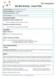 Bee Bot Activity - Lesson Plan - 2B Enterprising