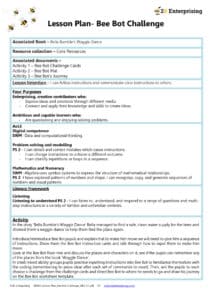 Bee Bot Challenge - Lesson Plan - 2B Enterprising