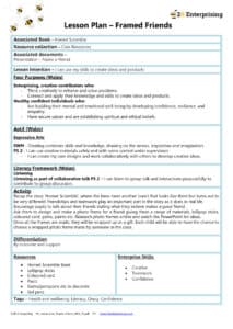 Frame a Friend - Lesson Plan - 2B Enterprising