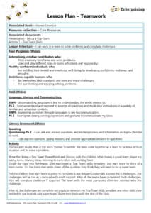 Teamwork - Lesson Plan - 2B Enterprising
